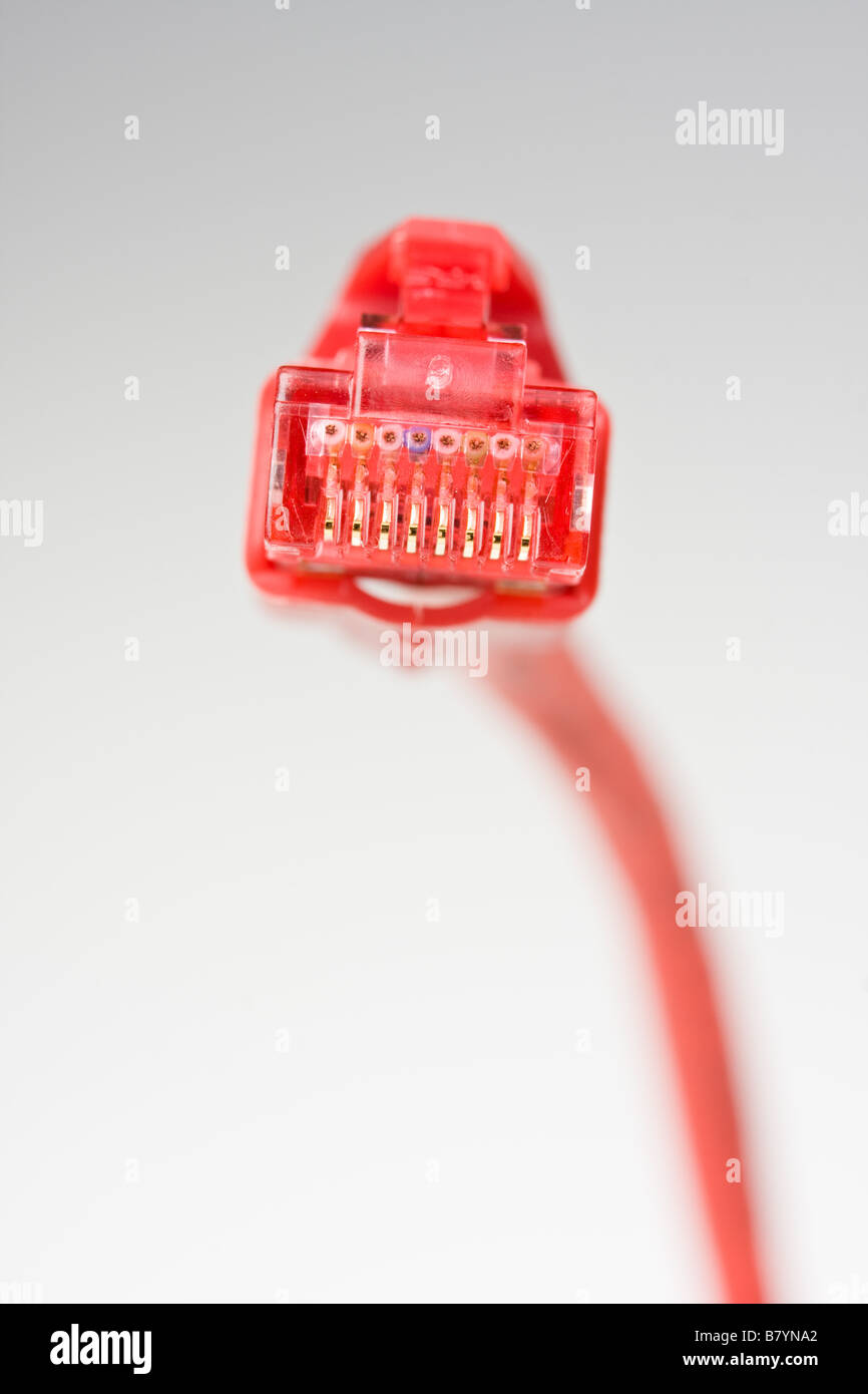 detail of a computer plug isolated on white background Stock Photo - Alamy