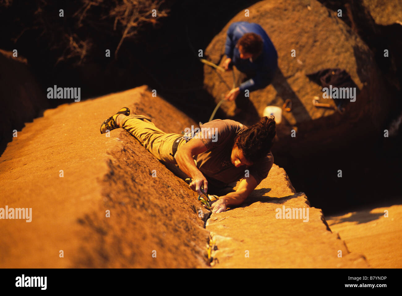 Matthew Cody working his project 512b at Trout Creek Stock Photo - Alamy