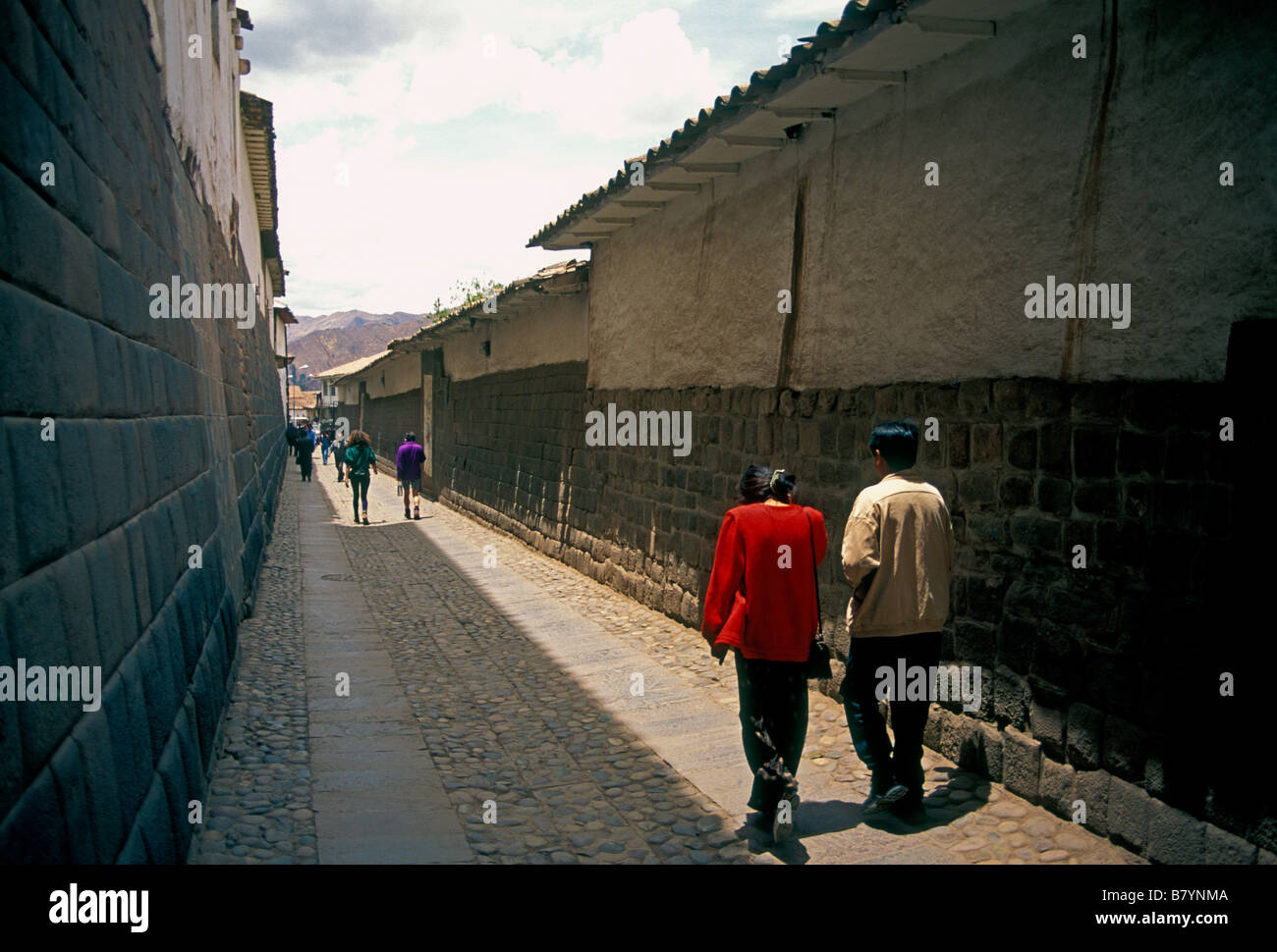 Peruvian people, man and woman, couple, college students, students ...