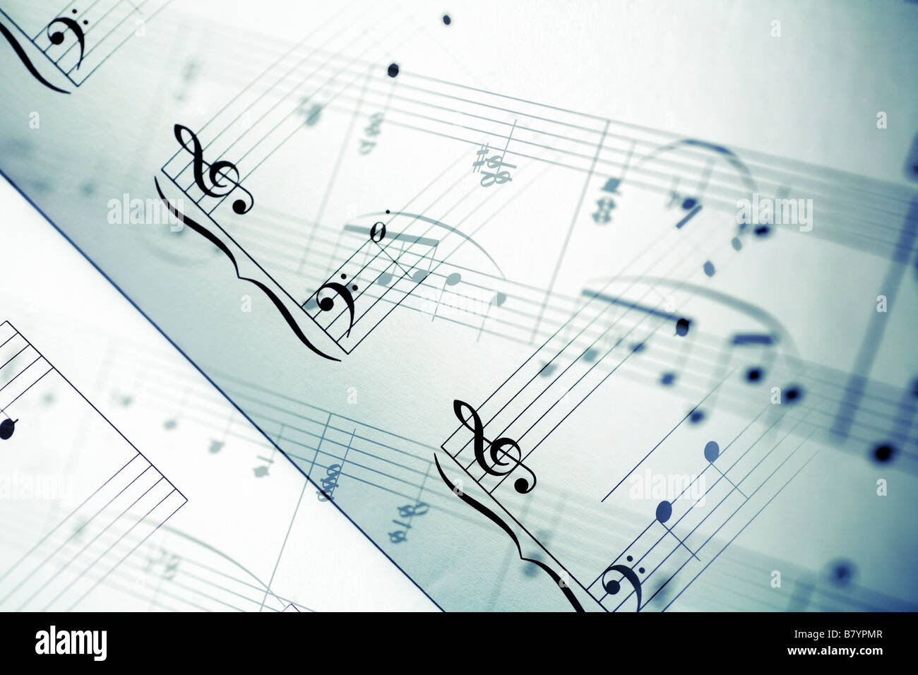 Treble clef and base clef Stock Photo - Alamy