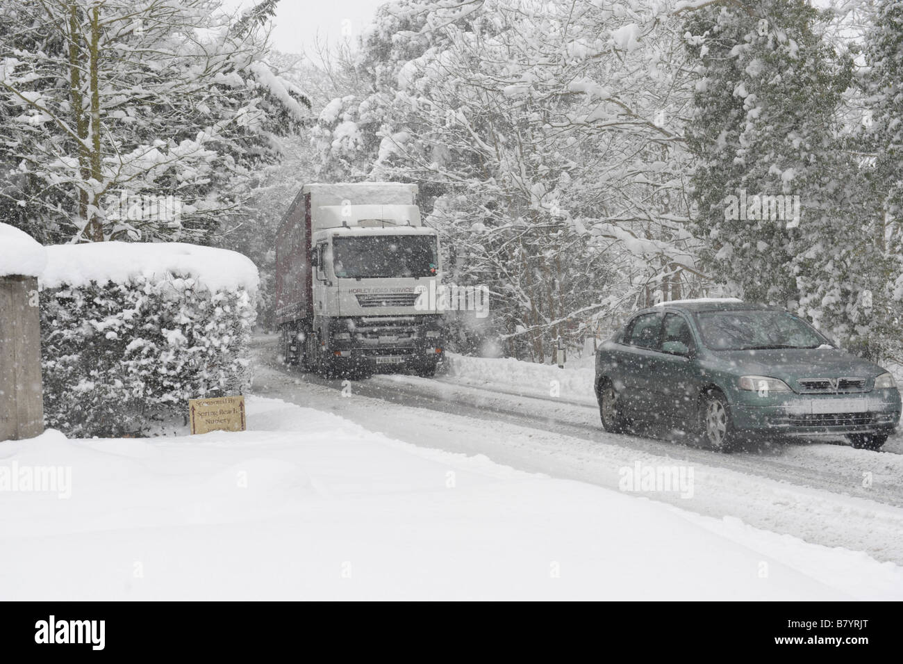 Driving on heavy snow hi-res stock photography and images - Alamy