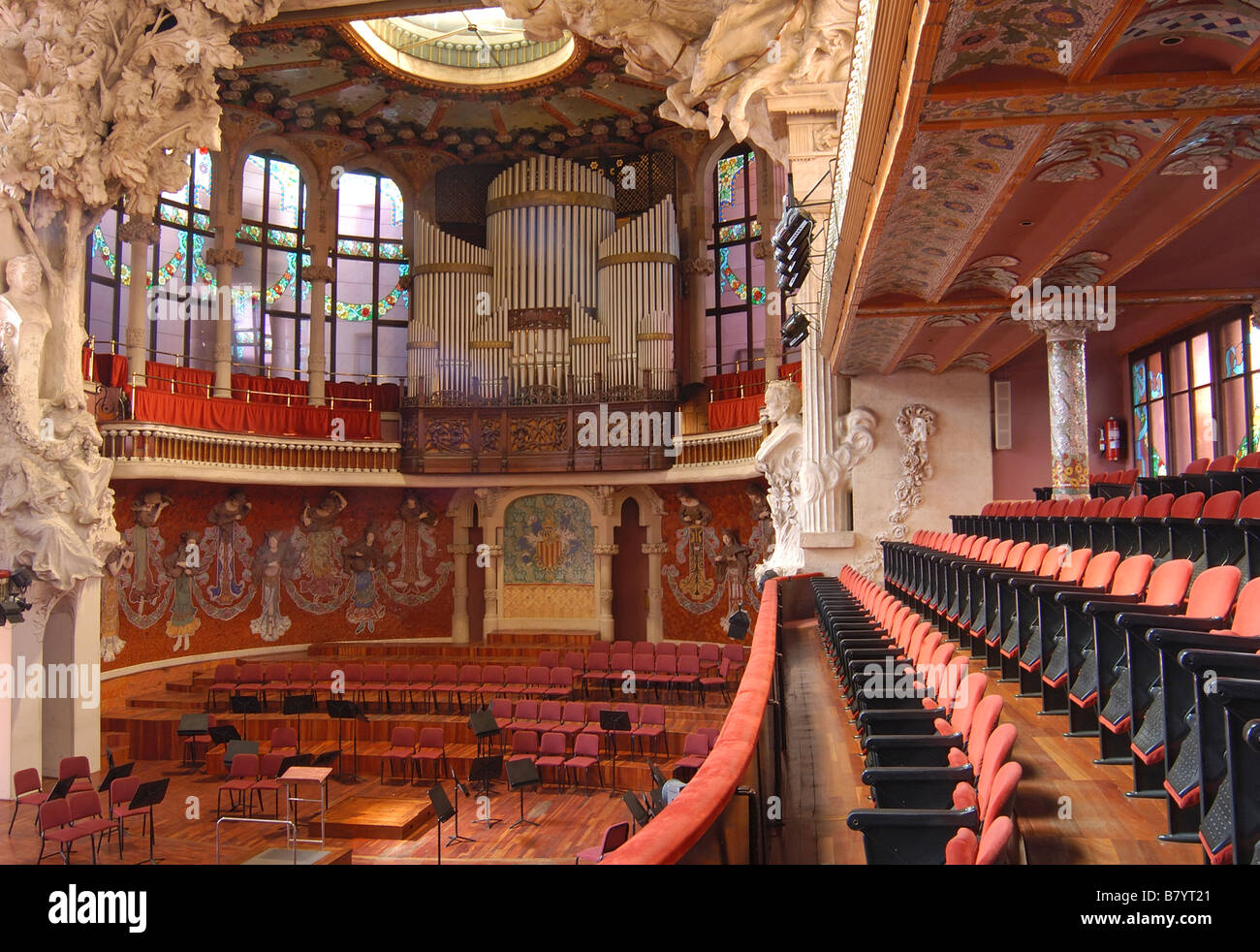 Palace of Music Catalan Music Palace Barcelona Palau de la Musica Stock ...