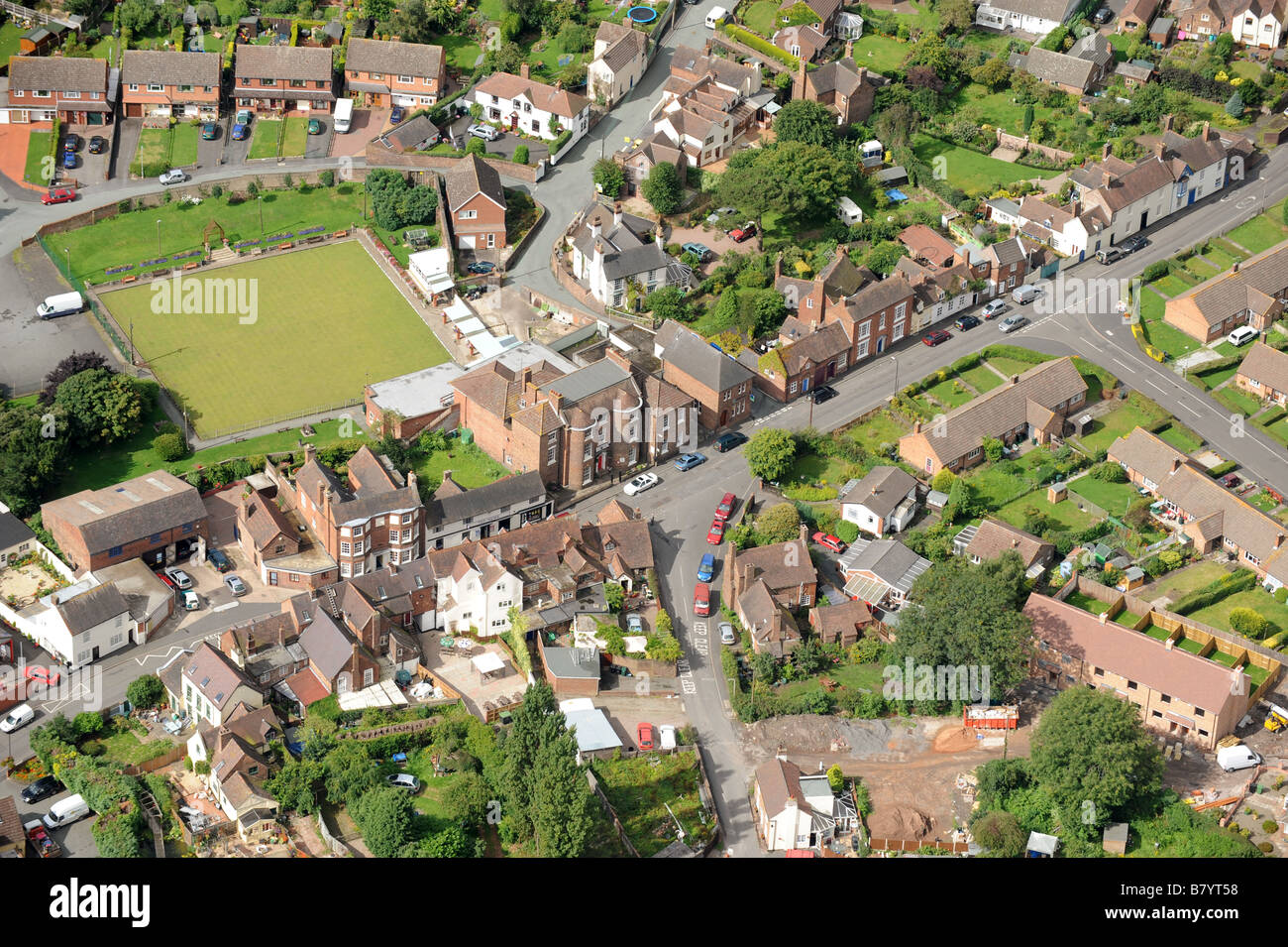 Aerial view Broseley in Shropshire England Uk Stock Photo - Alamy