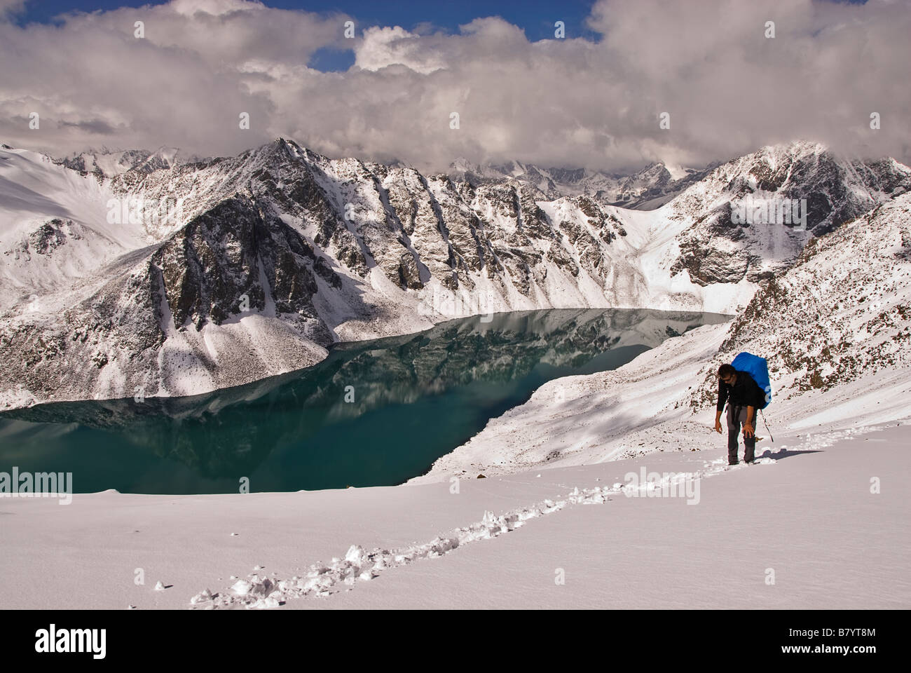 Landscape of the Ala Kol lake Karakol valley Kyrgyzstan Stock Photo - Alamy
