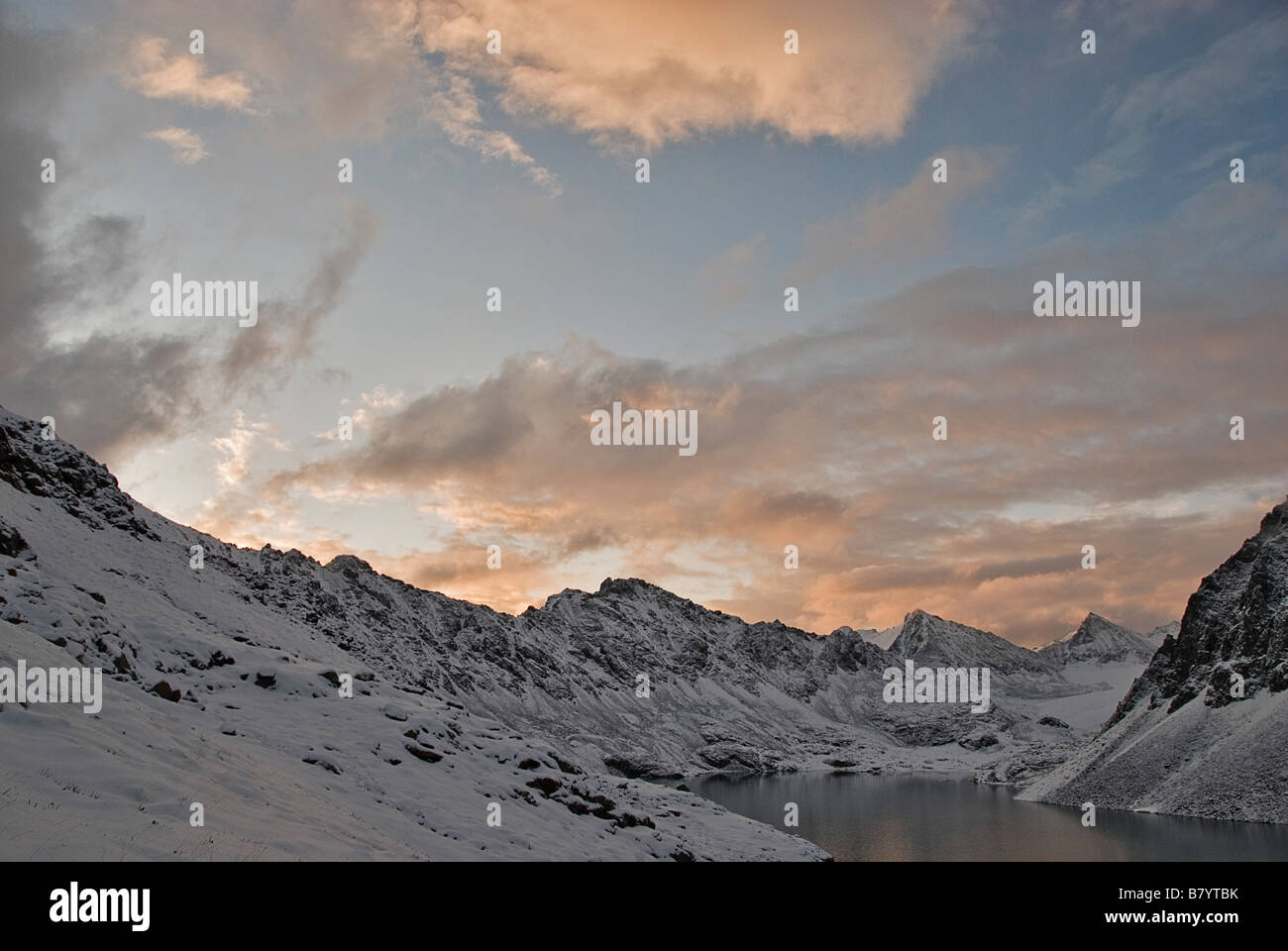 Landscape of the Ala Kol lake Karakol valley Kyrgyzstan Stock Photo - Alamy