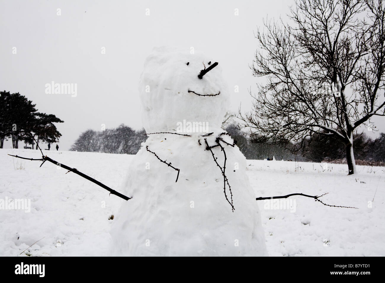 Snowman in central park hi-res stock photography and images - Alamy