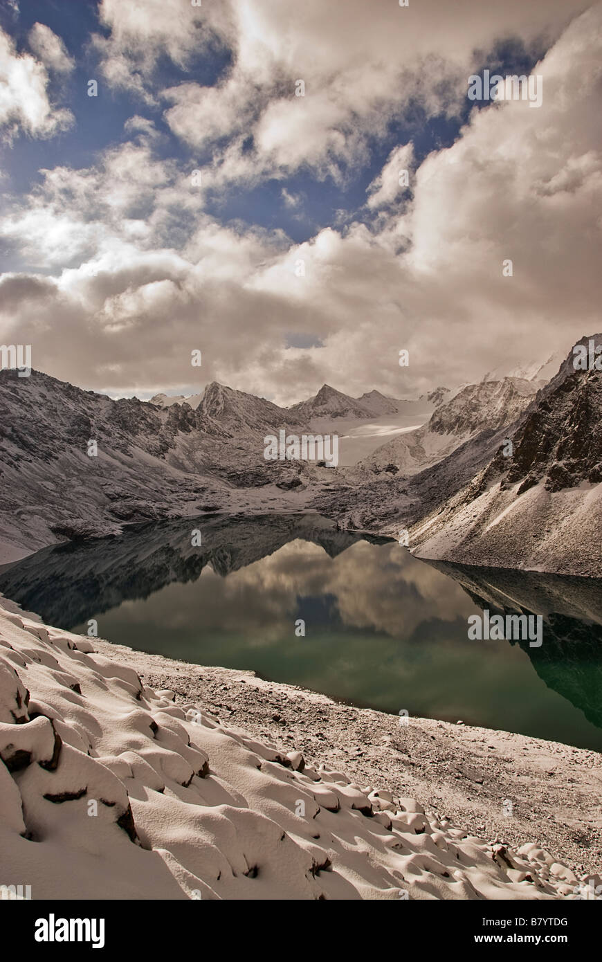 Landscape of the Ala Kol lake Karakol valley Kyrgyzstan Stock Photo - Alamy