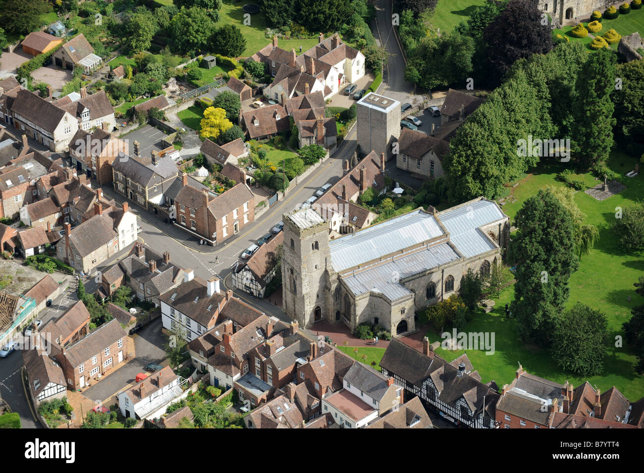 Aerial view of much wenlock hi-res stock photography and images - Alamy
