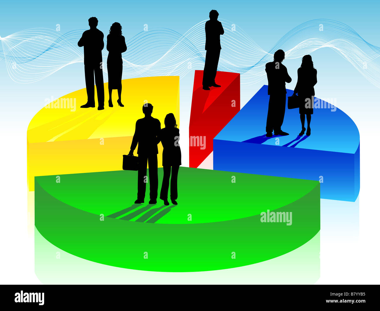 People pie chart hi-res stock photography and images - Alamy