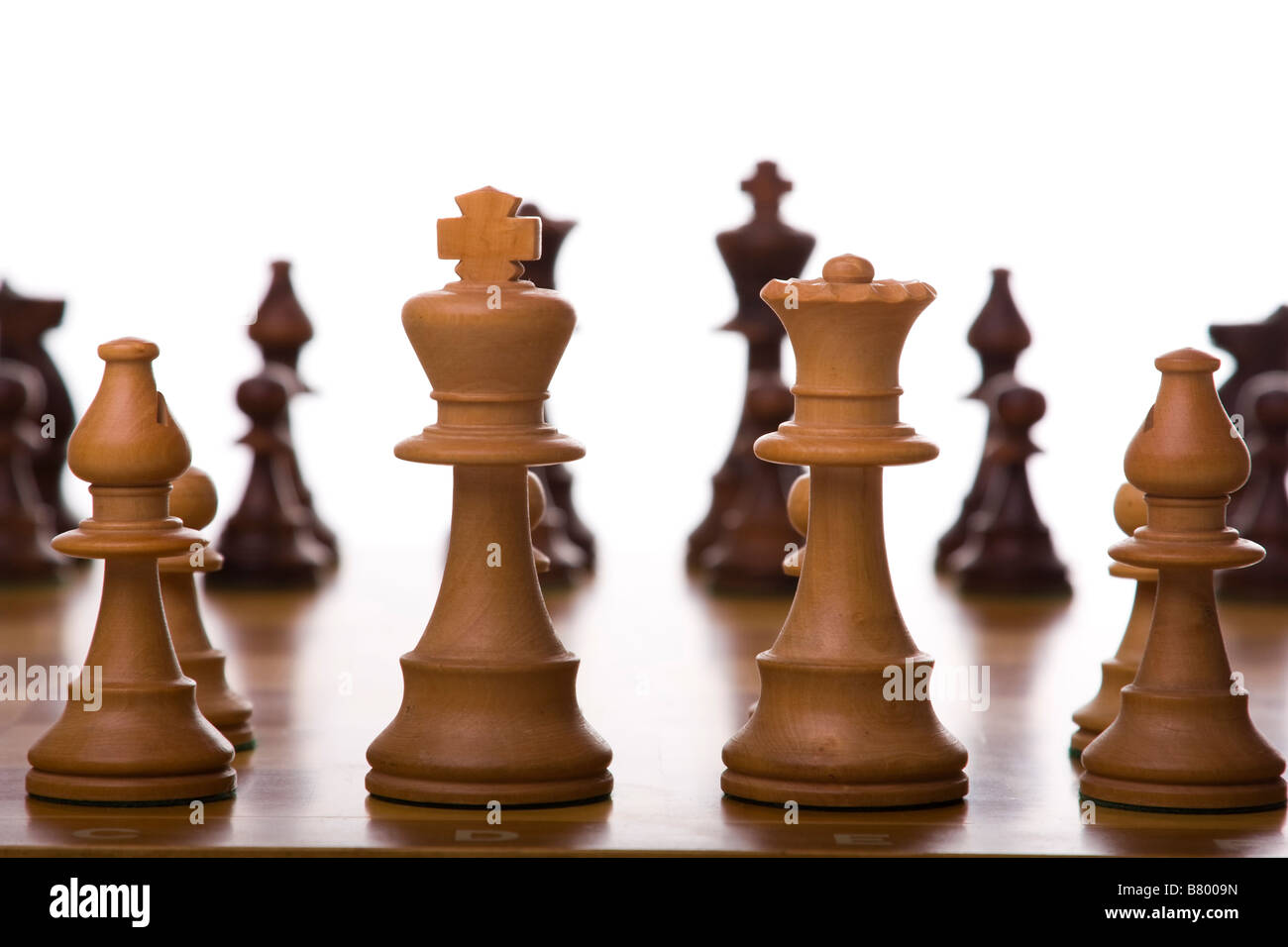 close perspective of chess pieces selective focus Stock Photo - Alamy