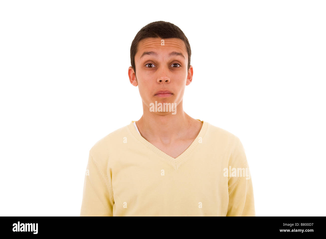 shock expression of a young men isolated on white Stock Photo - Alamy