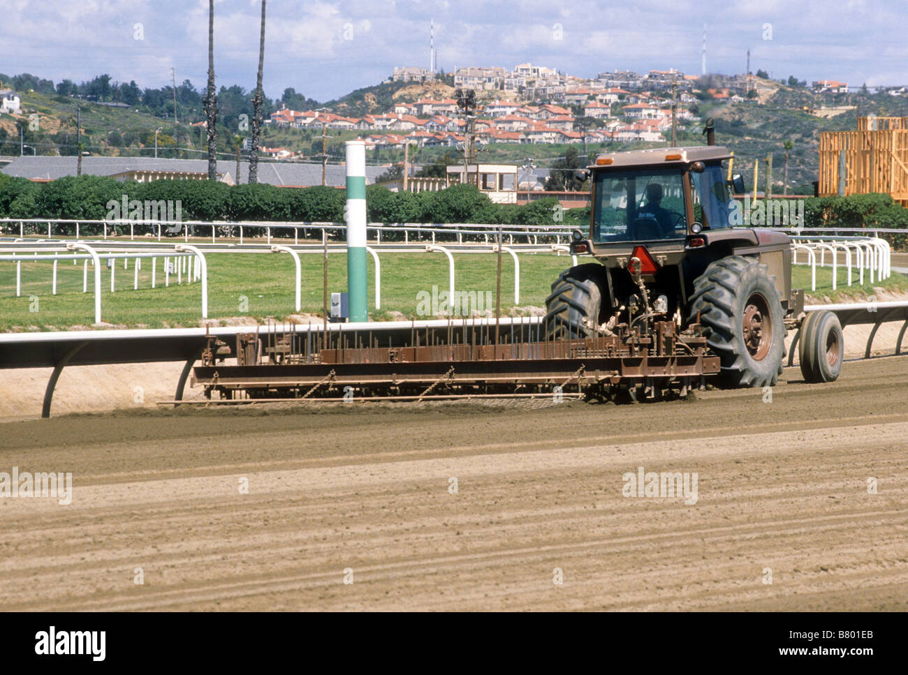 Tractor pulls device to condition horse race track California sport bet ...