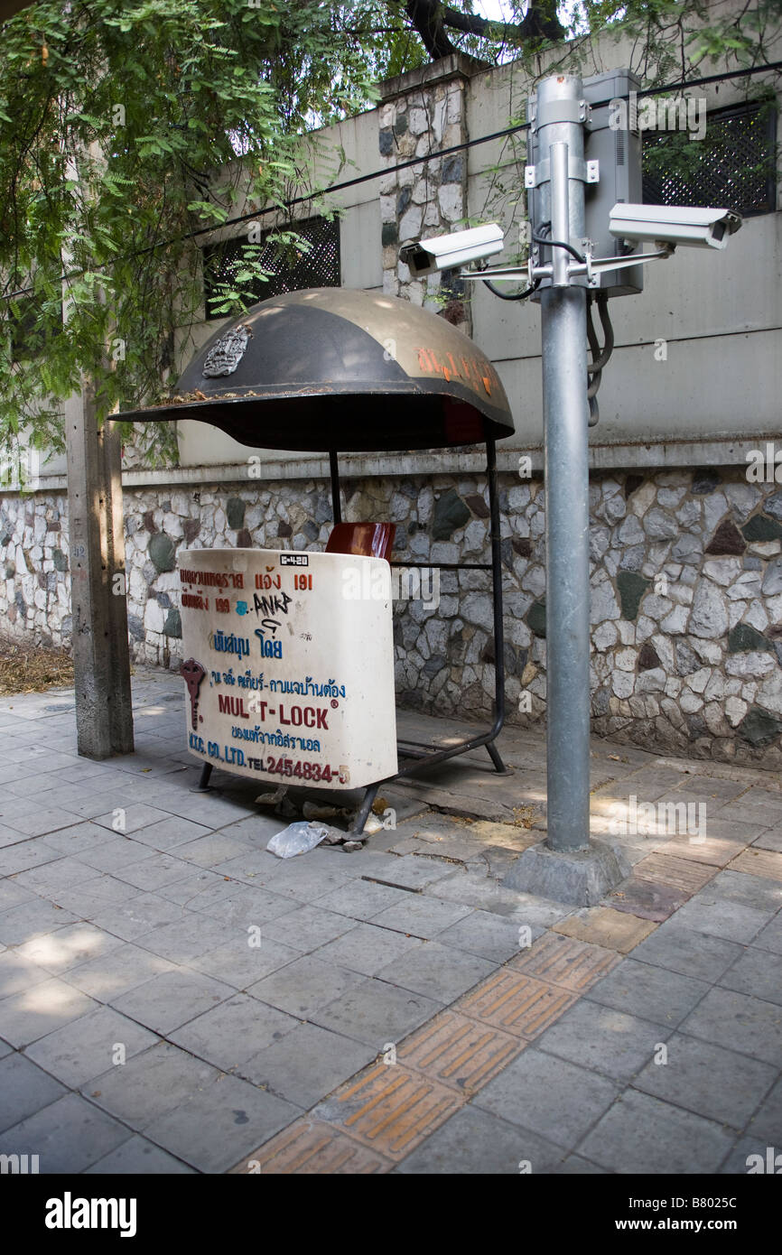 Police Control Booth Bangkok Thailand Stock Photo - Alamy