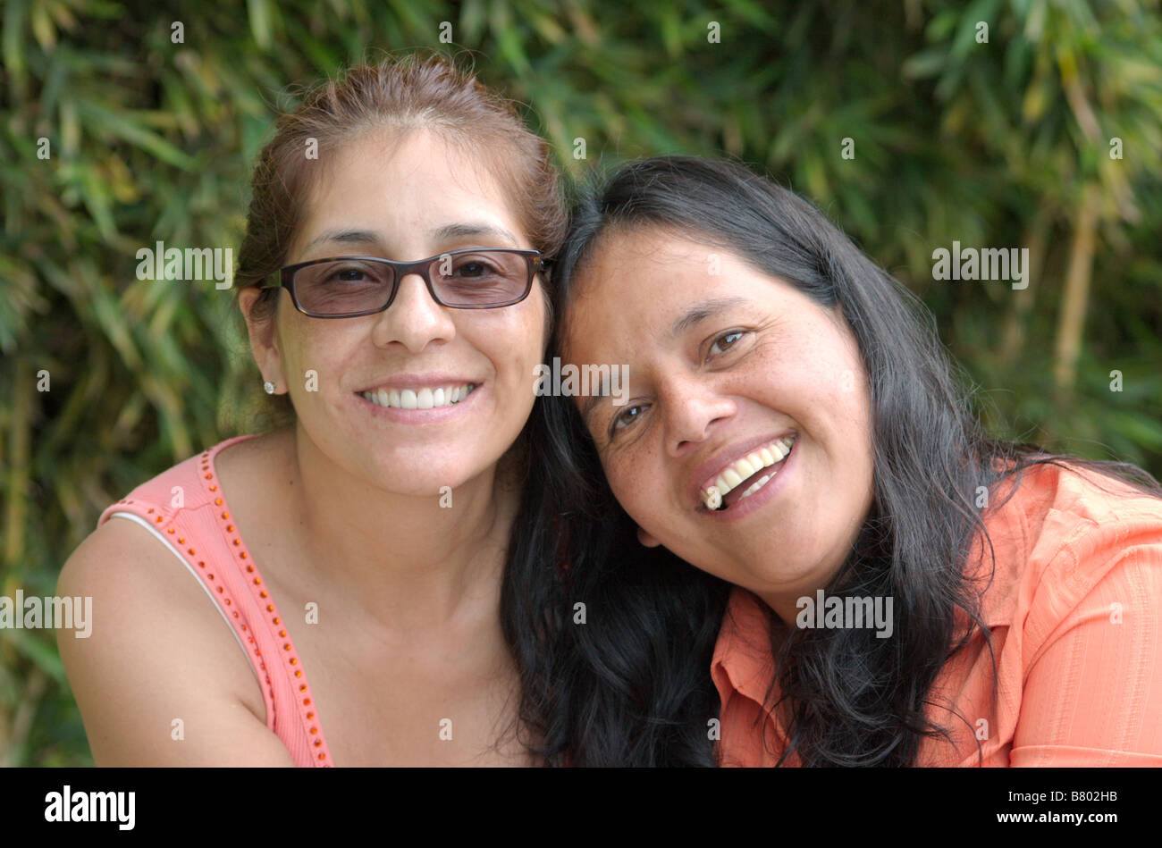 Two middle aged Latina sisters Stock Photo - Alamy