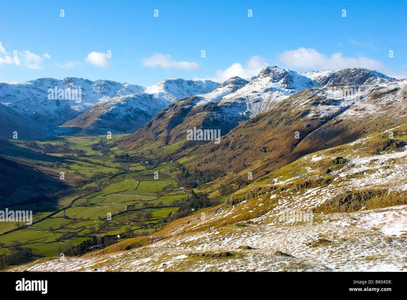 The Langdale Pikes and Great Langdale Valley, Lake District National ...