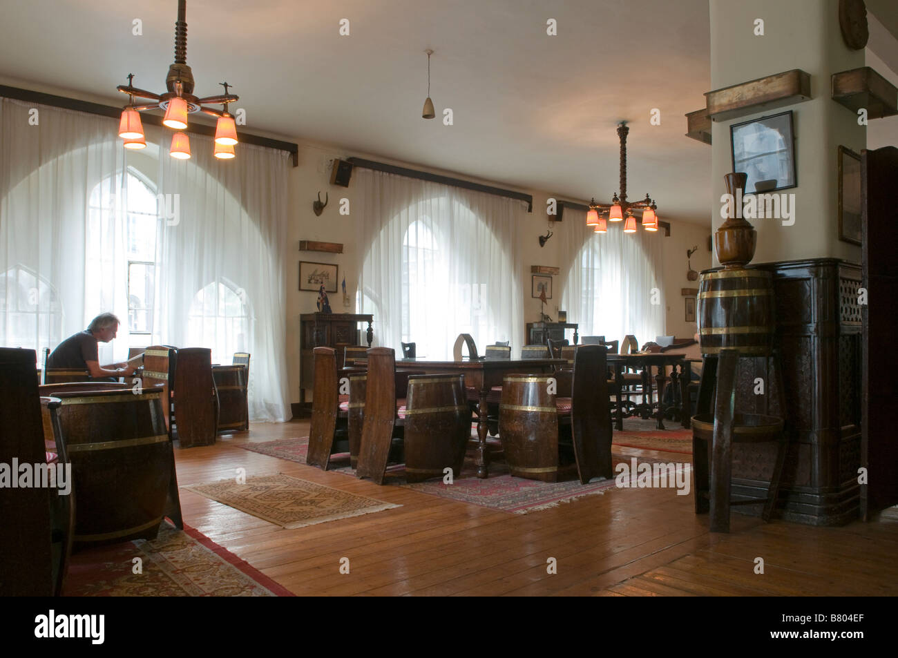 The colonial-style lobby of Windsor hotel set in the former British ...