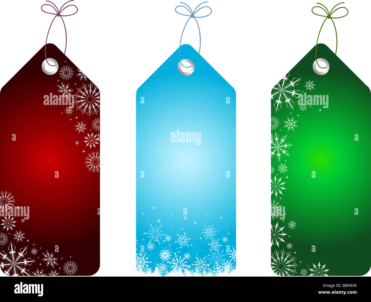Labels with snowflake designs Stock Photo - Alamy
