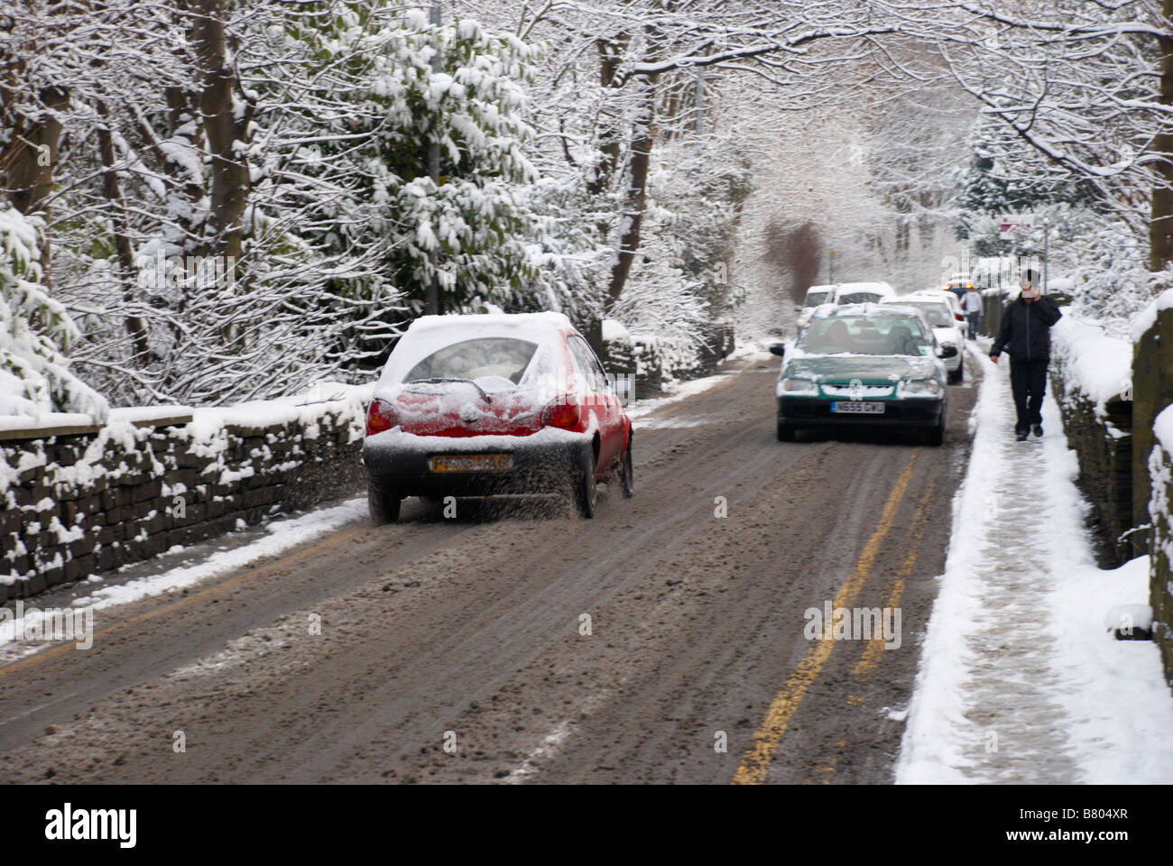 Car sliding on ice hi-res stock photography and images - Alamy