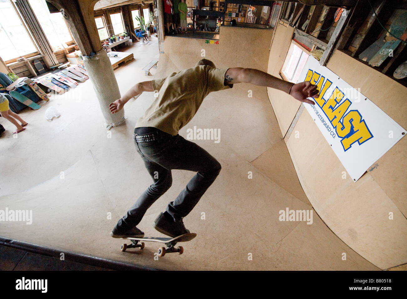 A skateboarder demonstrating his skills and tricks Stock Photo - Alamy