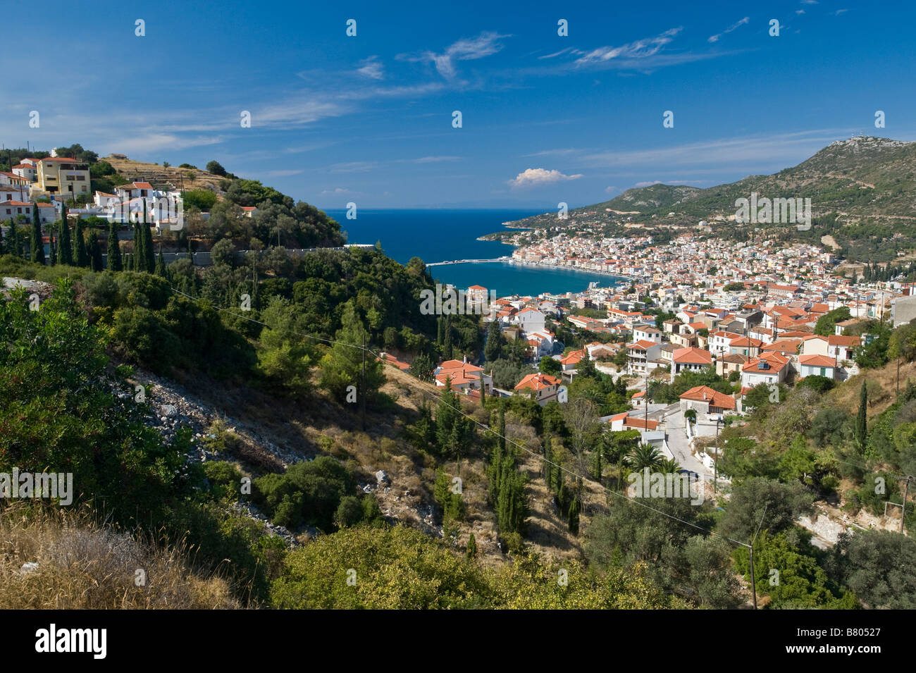 Harbour of samos town hi-res stock photography and images - Alamy