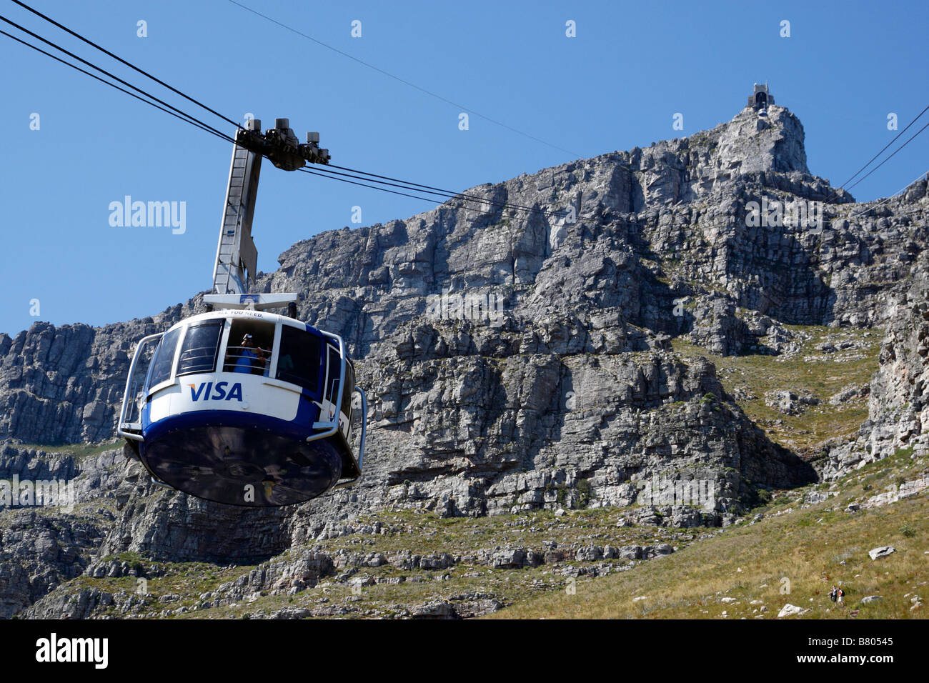 the aerial cable car with table mountain in the background cape town ...