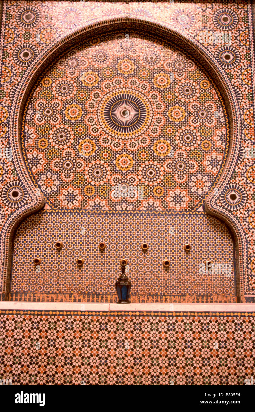 Fez marocco morocco tiling tiles artwork islamic pattern hi-res stock ...