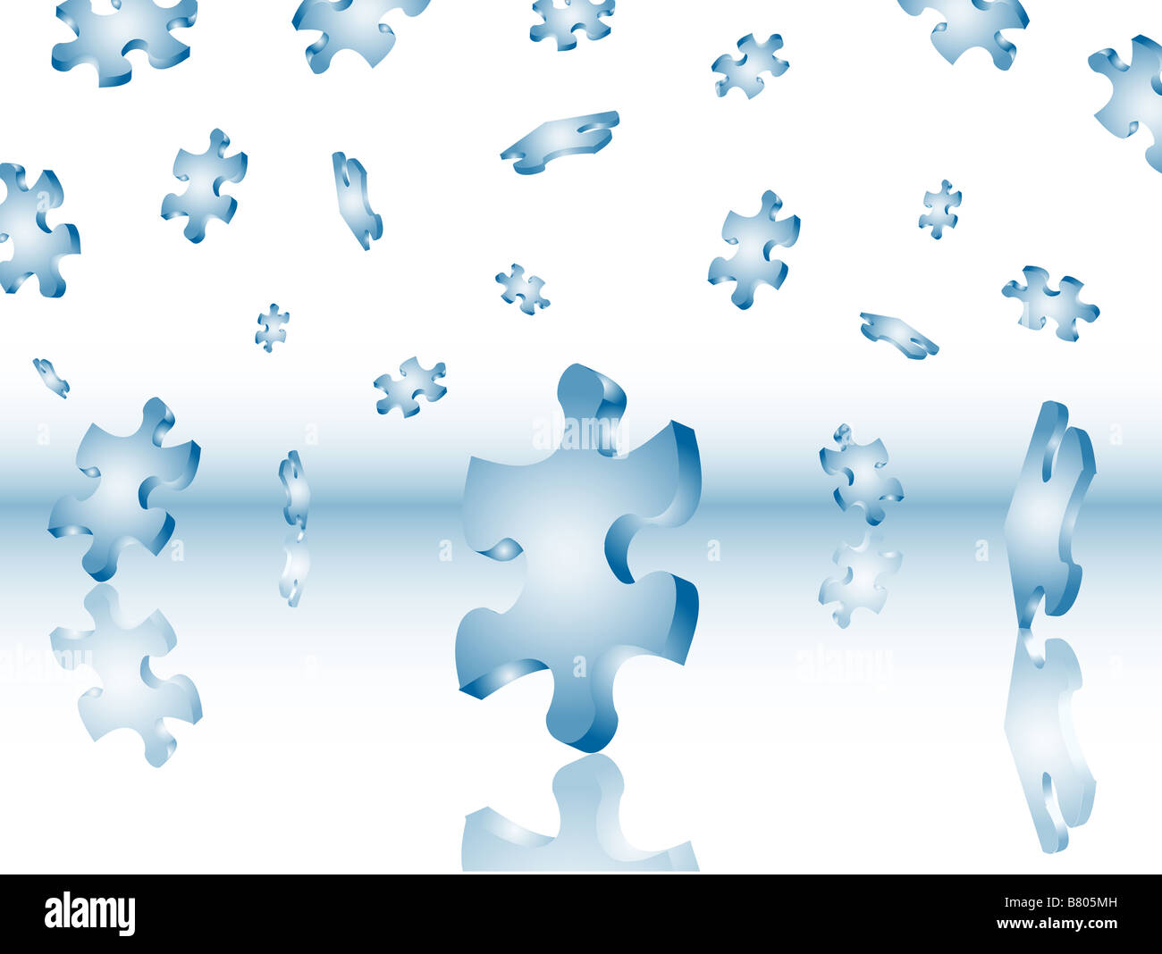 Background of falling puzzle pieces Stock Photo - Alamy