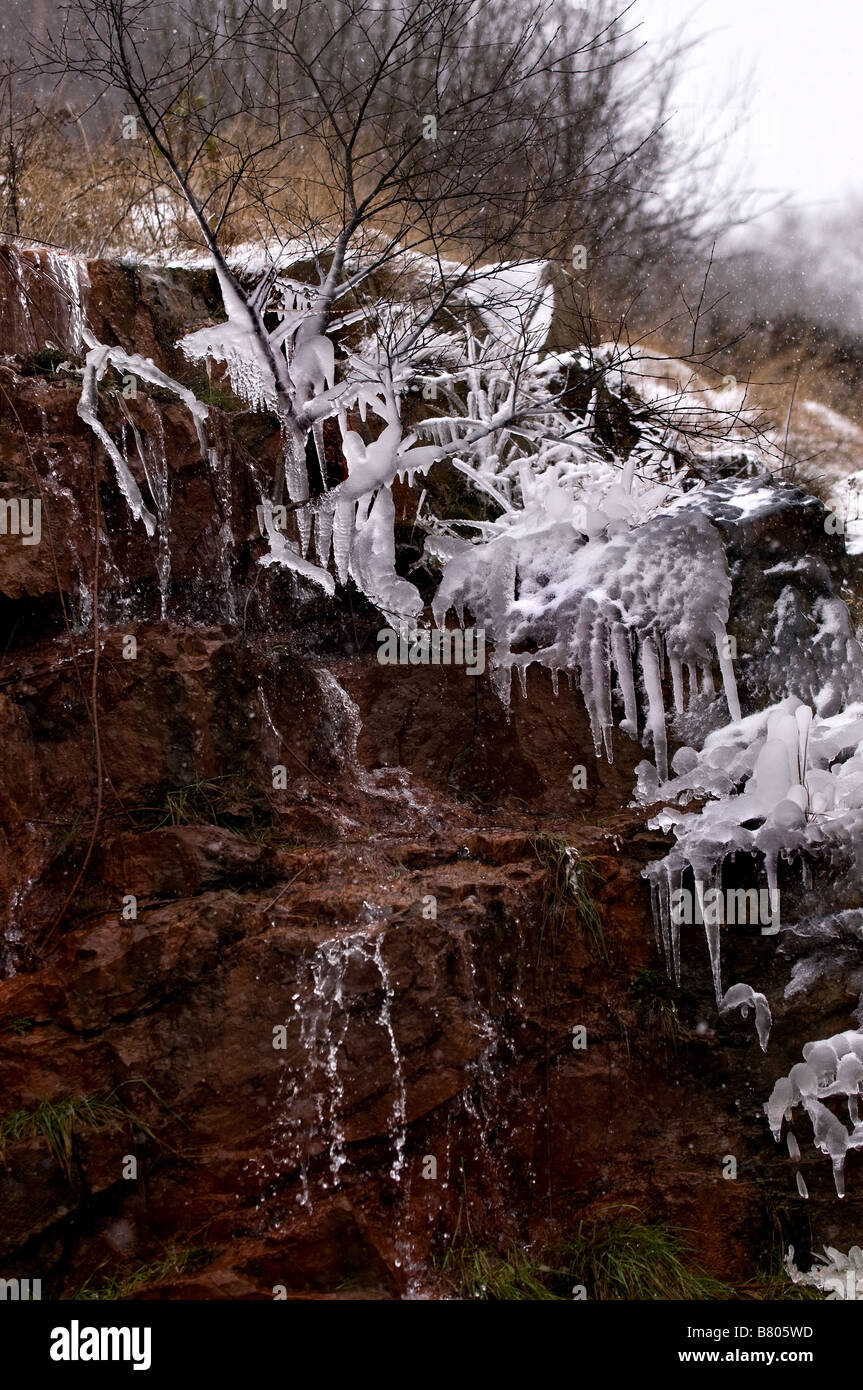 Ice formation on rocks Stock Photo - Alamy