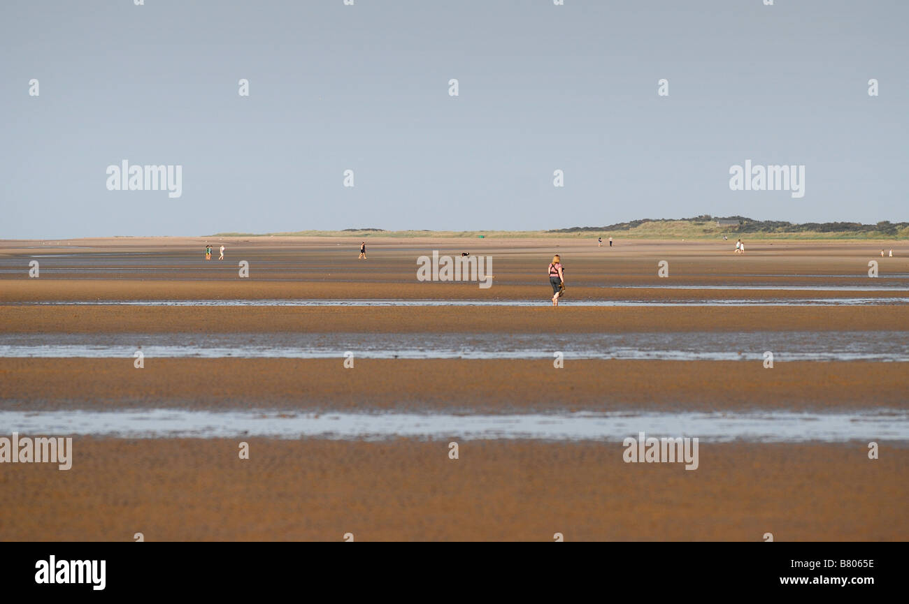 A view of Hunstanton beach, Norfolk, England on a summer's day Stock ...