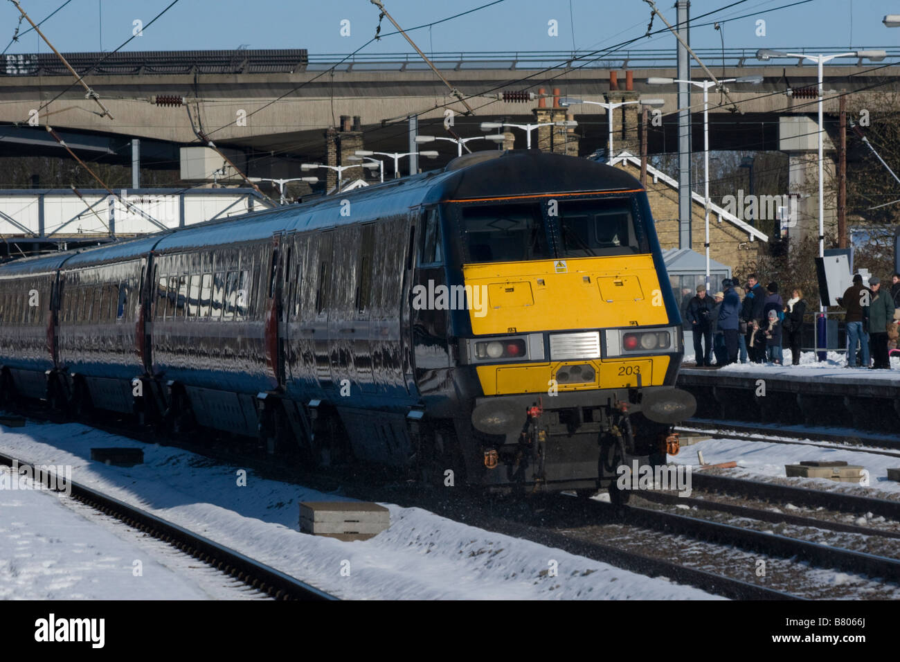 National Express Electric Express Passenger Train passes through ...