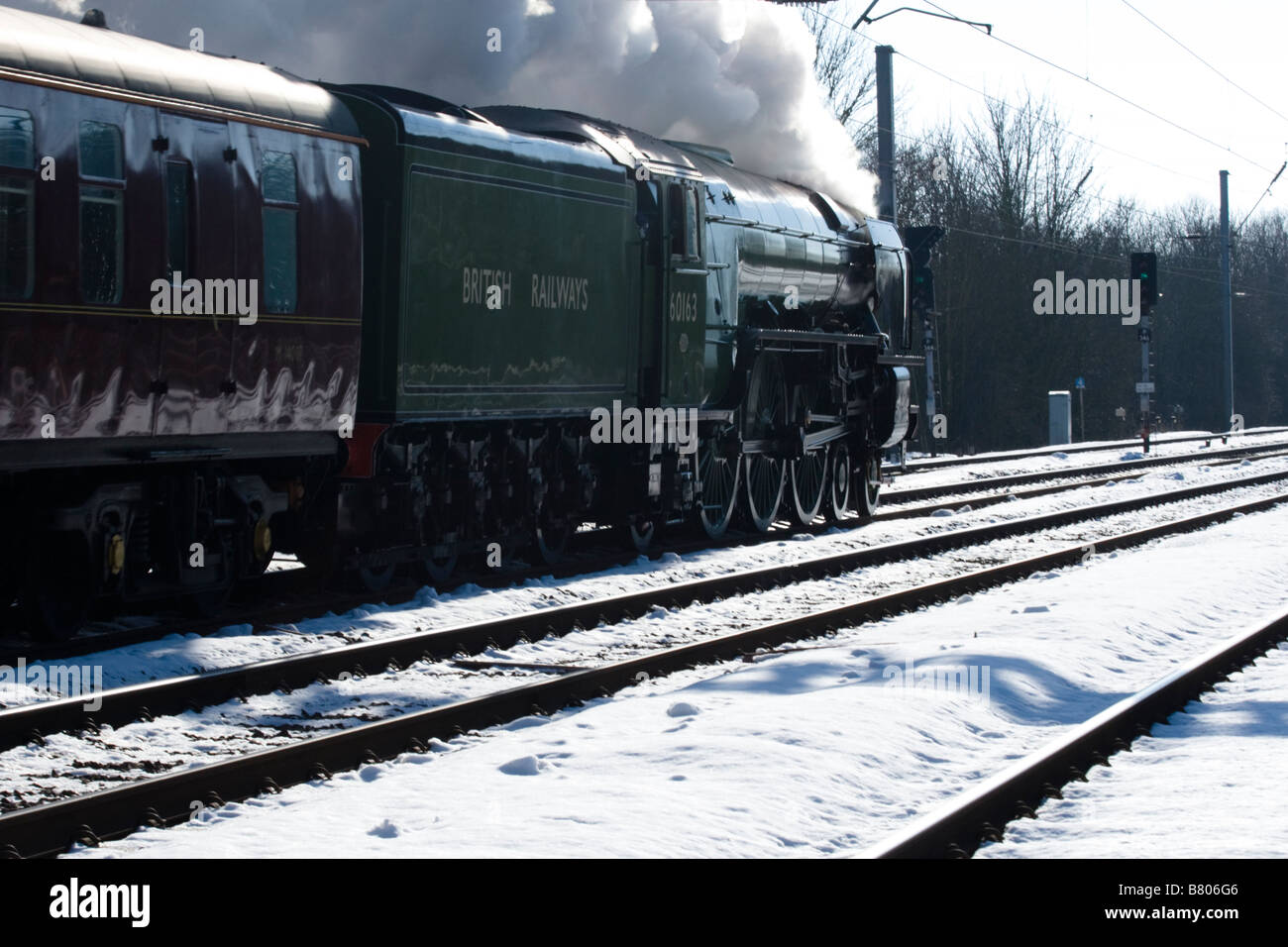 Newly Built A1 Class Steam Locomotive Tornado heads south through ...