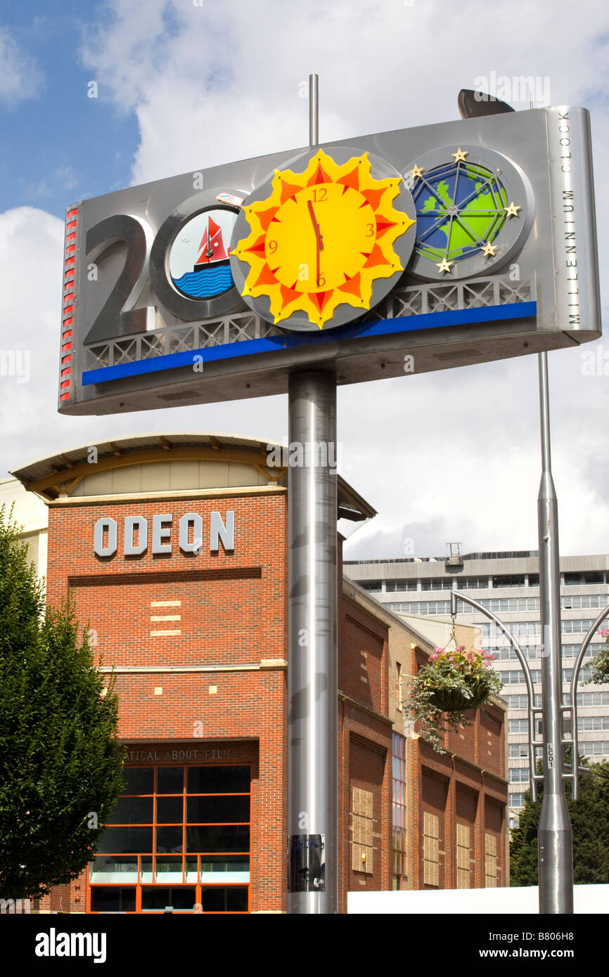 THE MILLENNIUM CLOCK IN THE SOUTHEND ON SEA TOWN CENTER, A VERY MODERN ...