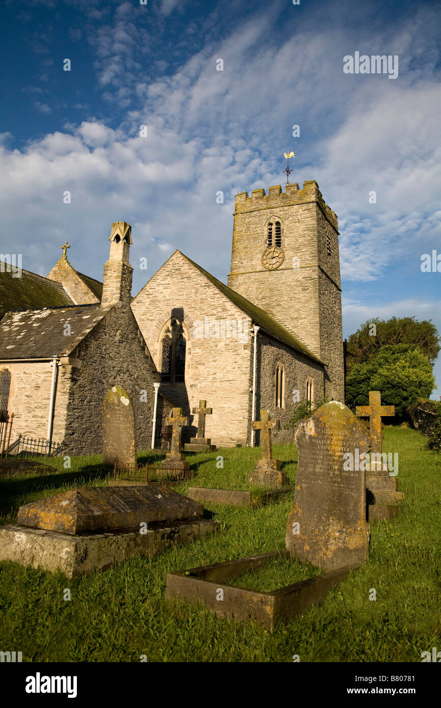 mortehoe church devon Stock Photo - Alamy