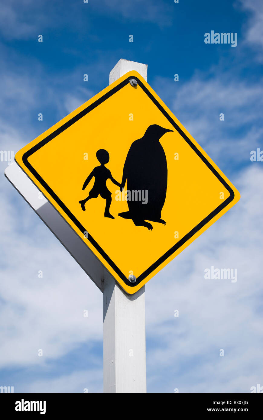 Penguin sign in new zealand hi-res stock photography and images - Alamy