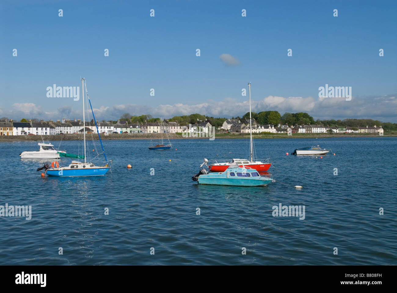 Garlieston Harbour and seafront Dumfries and Galloway Scotland May ...
