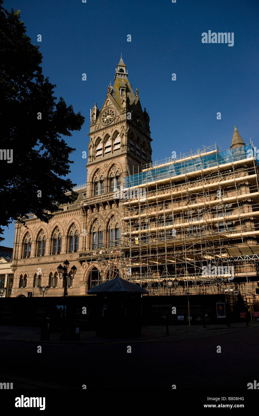 Victorian Town Hall in the centre of the old medieval city of Chester ...