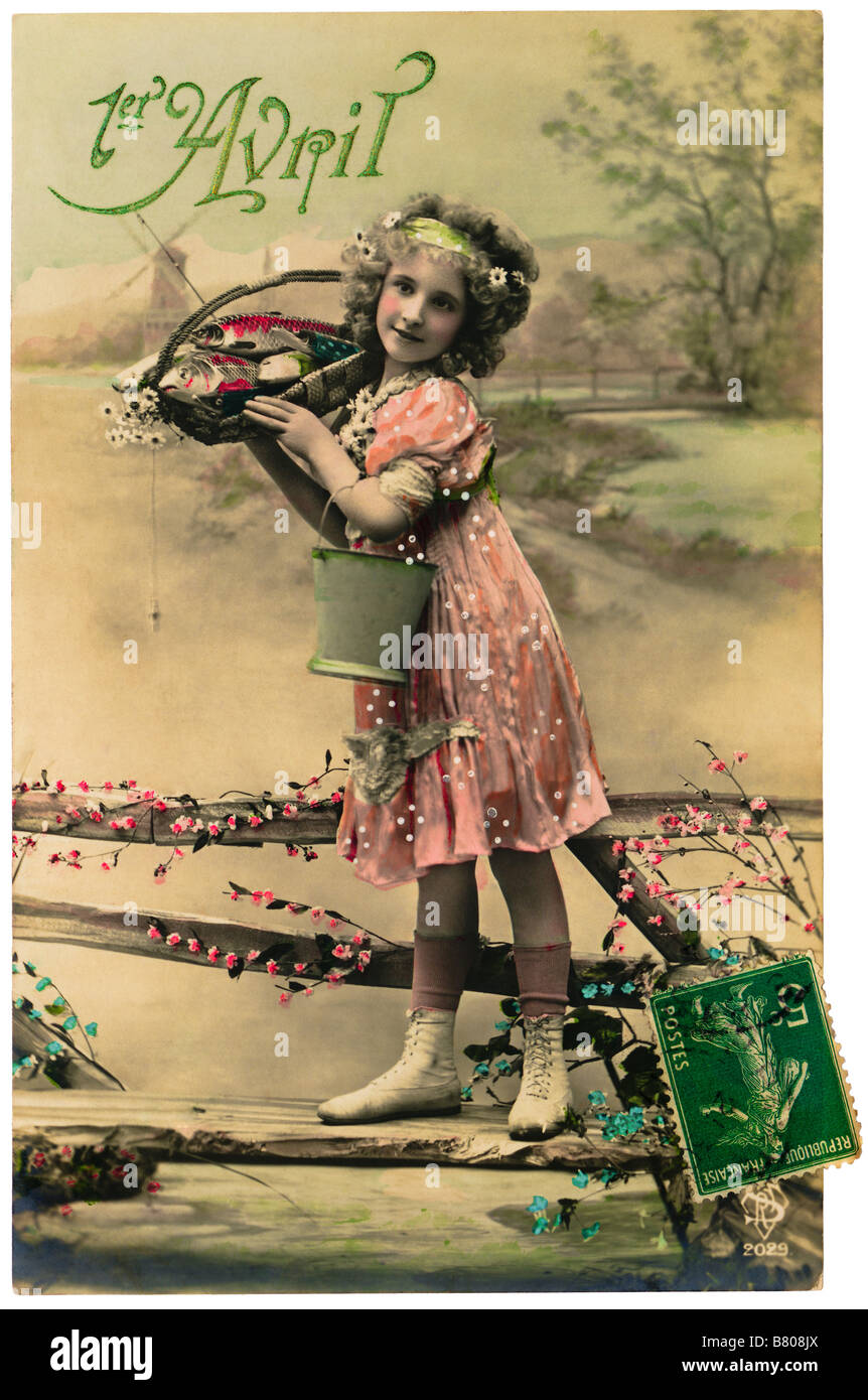 April Fool's Day / Poisson d'Avril - early 1900s traditional French ...