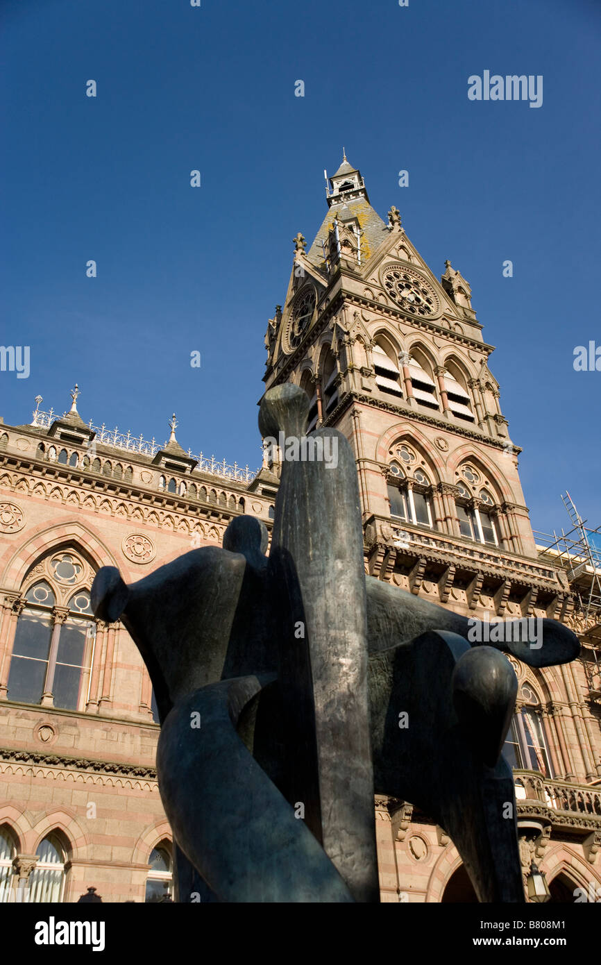 Victorian Town Hall in the centre of the old medieval city of Chester ...