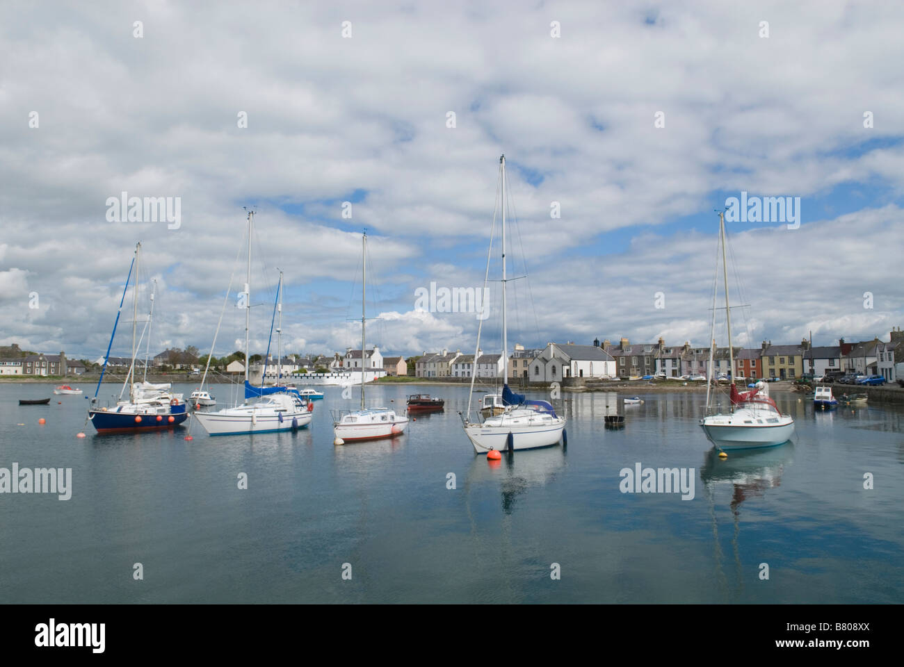Isle of Whithorn harbour and seafront Dumfries and Galloway Scotland ...