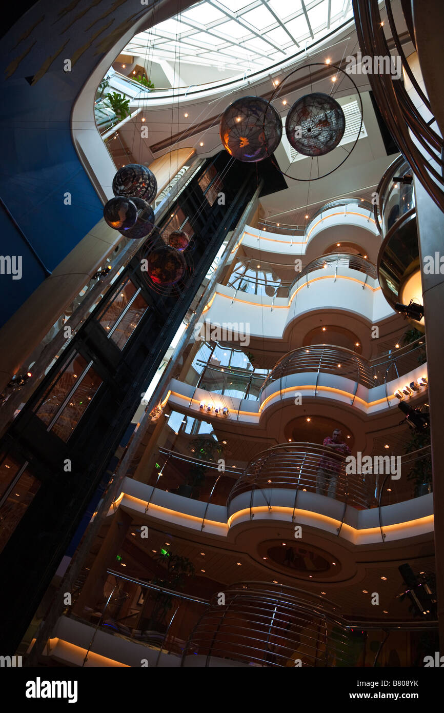 Atrium decorated in a planetary theme on Royal Caribbean Navigator of ...