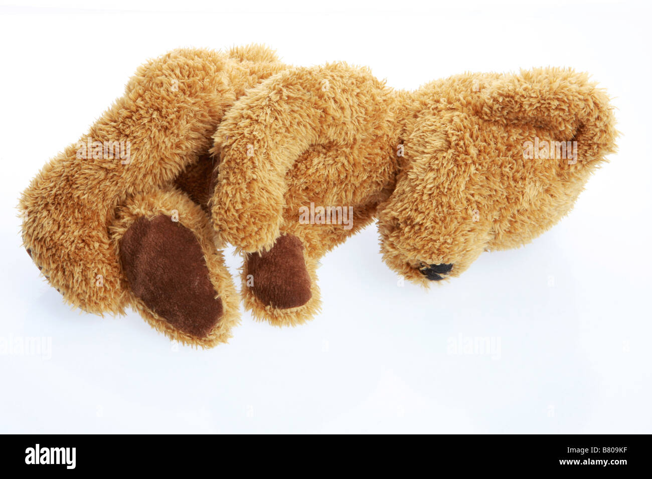 Cute teddy bear isolated on white, great for concept of childhood or ...