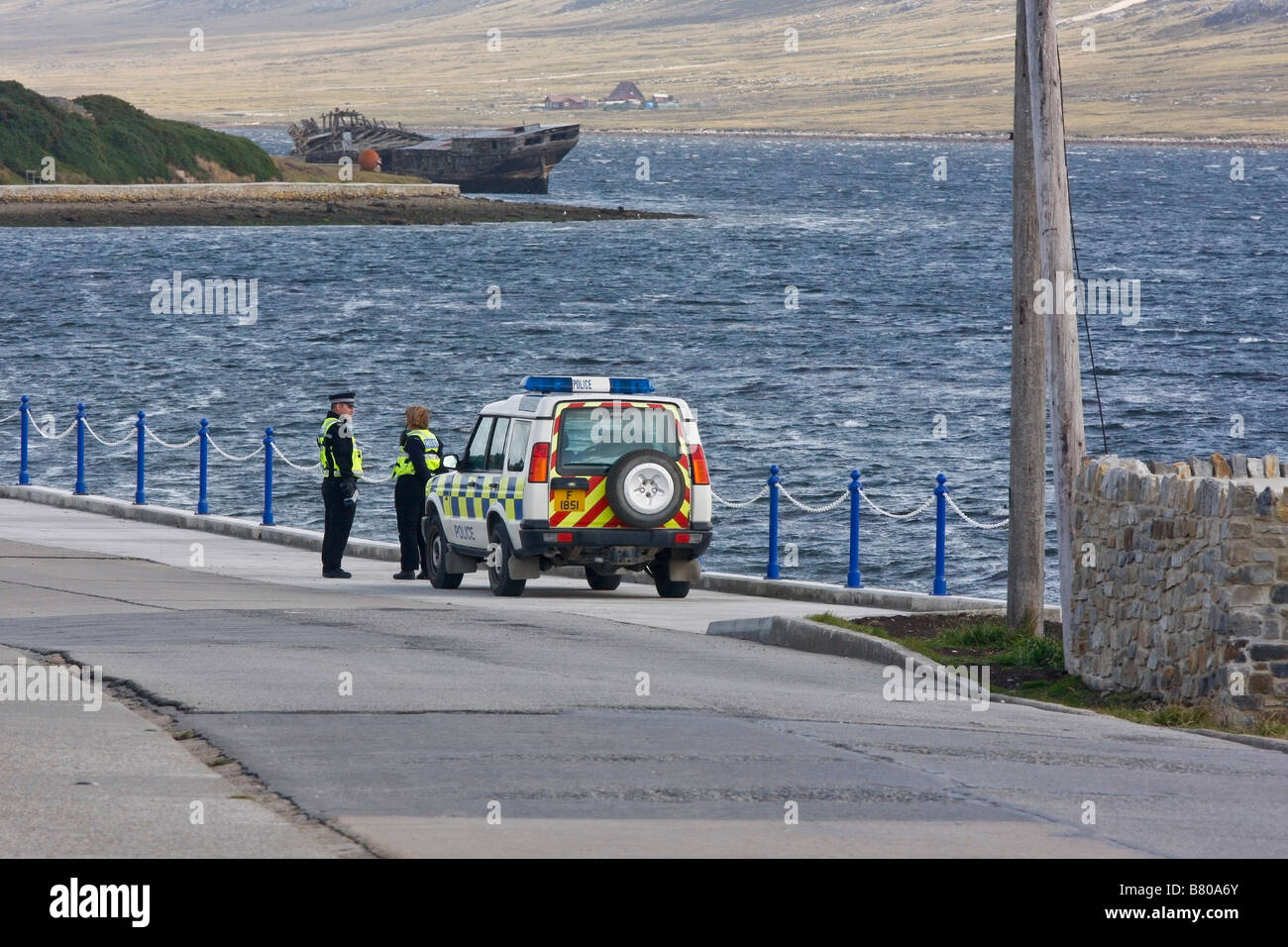 Police radar trap Stanley Falkland Islands Stock Photo - Alamy