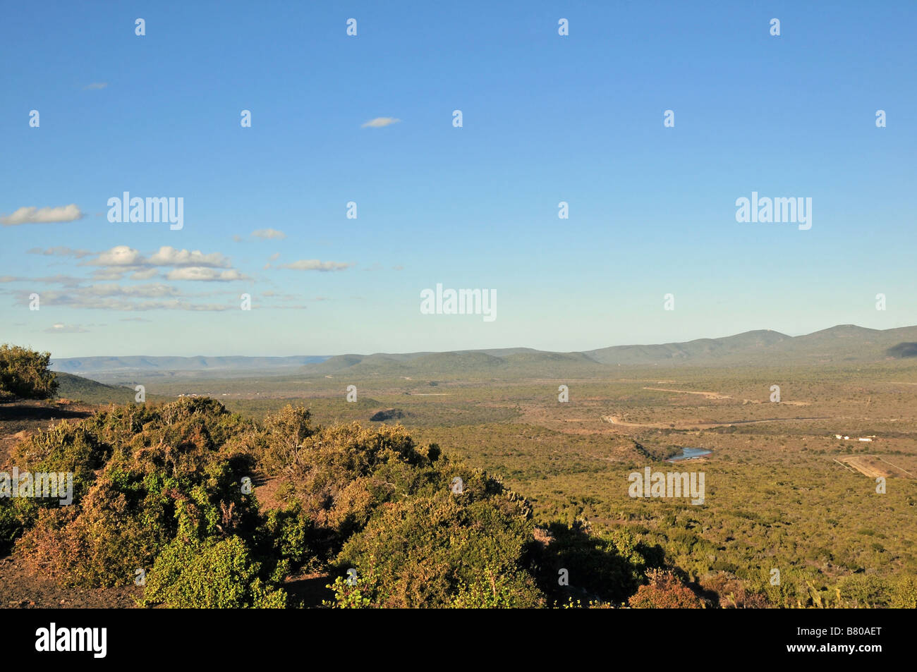 River 1 meandering river cliffs valley floor mid distance hi-res stock ...