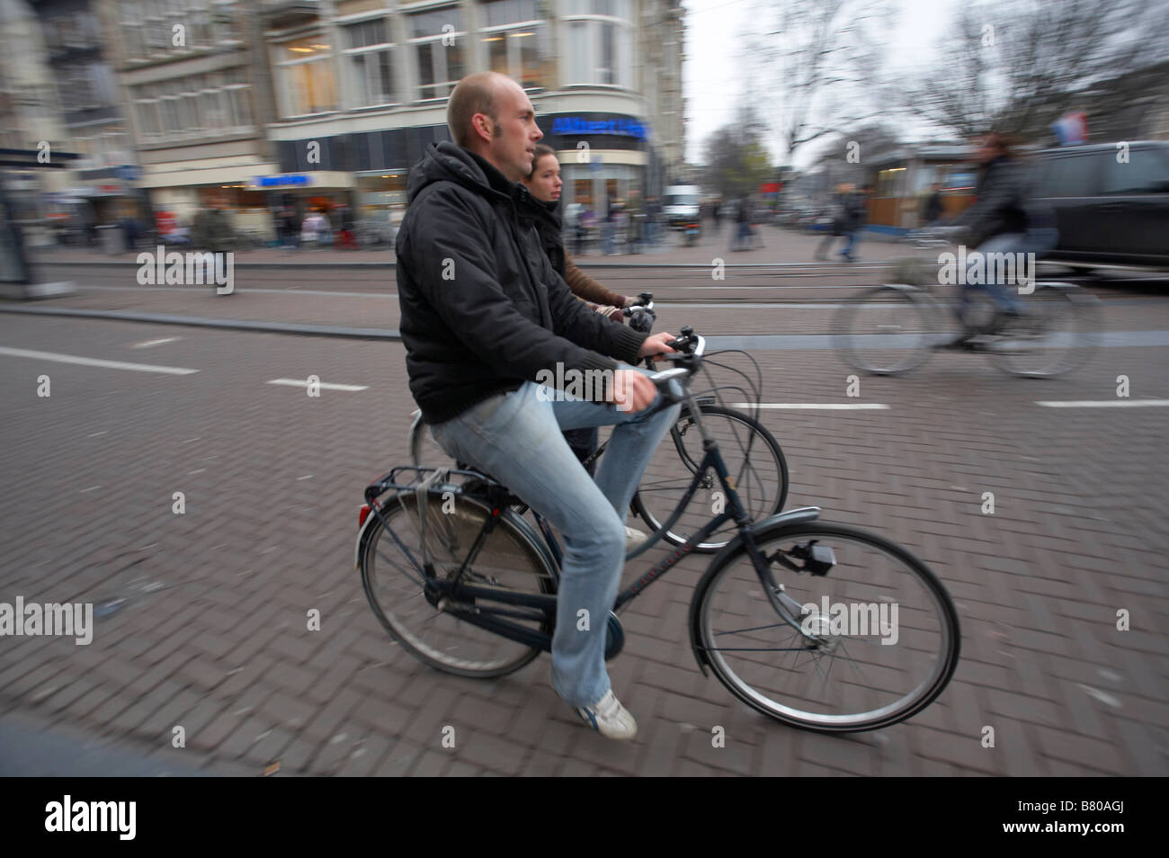 Dutch cyclist, Amsterdam, Holland Stock Photo - Alamy