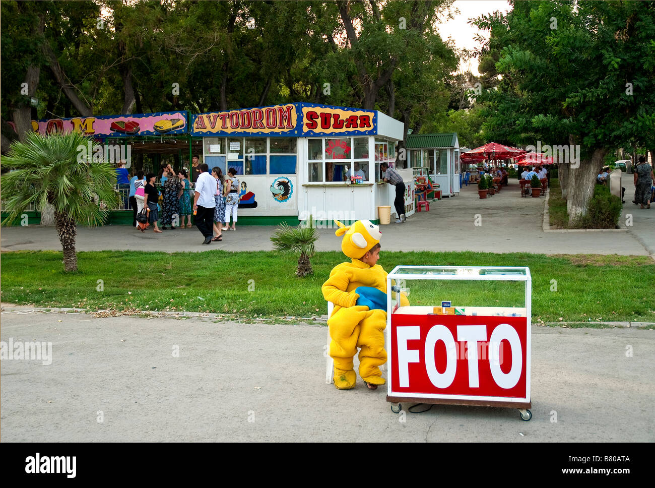 photograph stall at fun park baku azerbaijan Stock Photo - Alamy