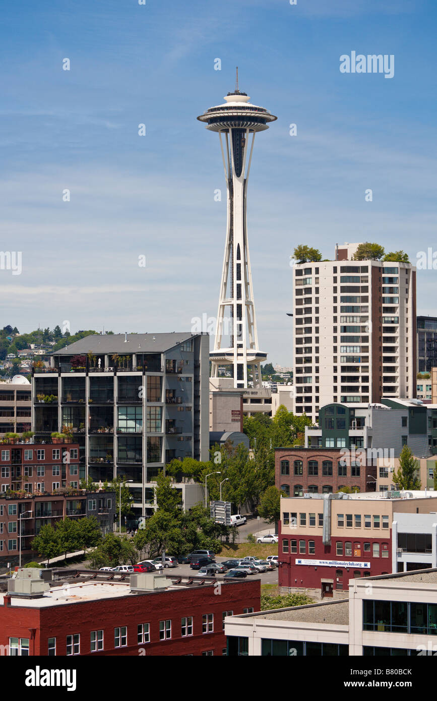Seattle Space Needle rises above Seattle skyline Stock Photo - Alamy