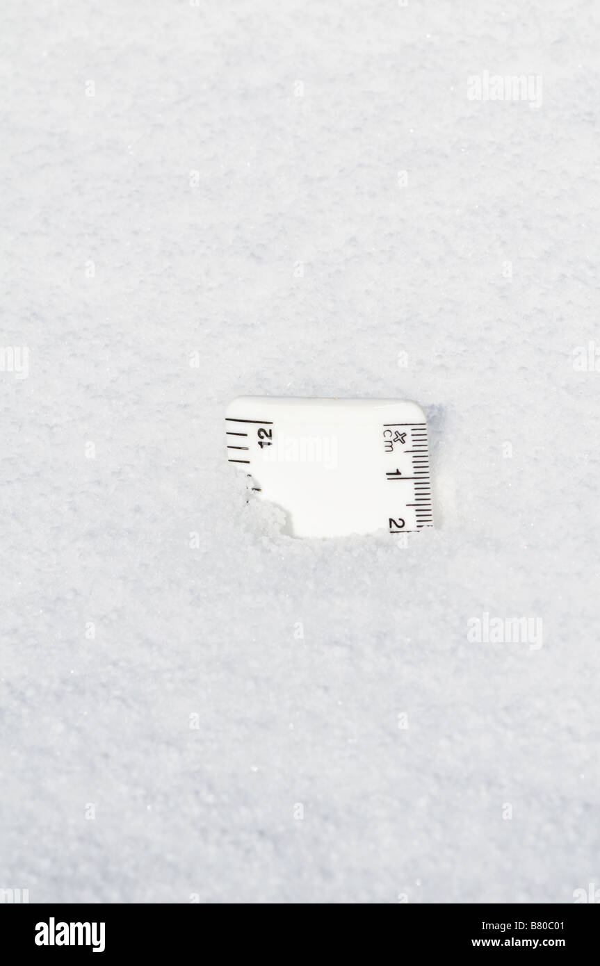 One foot of snow Stock Photo - Alamy