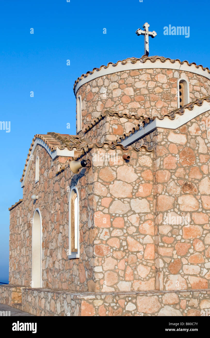 Saint Elias (Profitis Ilias) ancient church on the rock in Pissouri ...