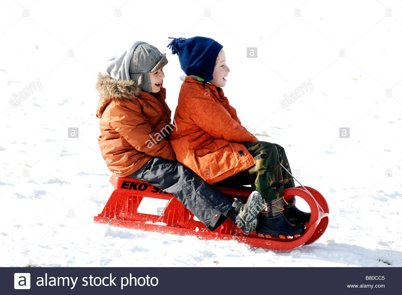 Children With Sledges High Resolution Stock Photography and Images - Alamy