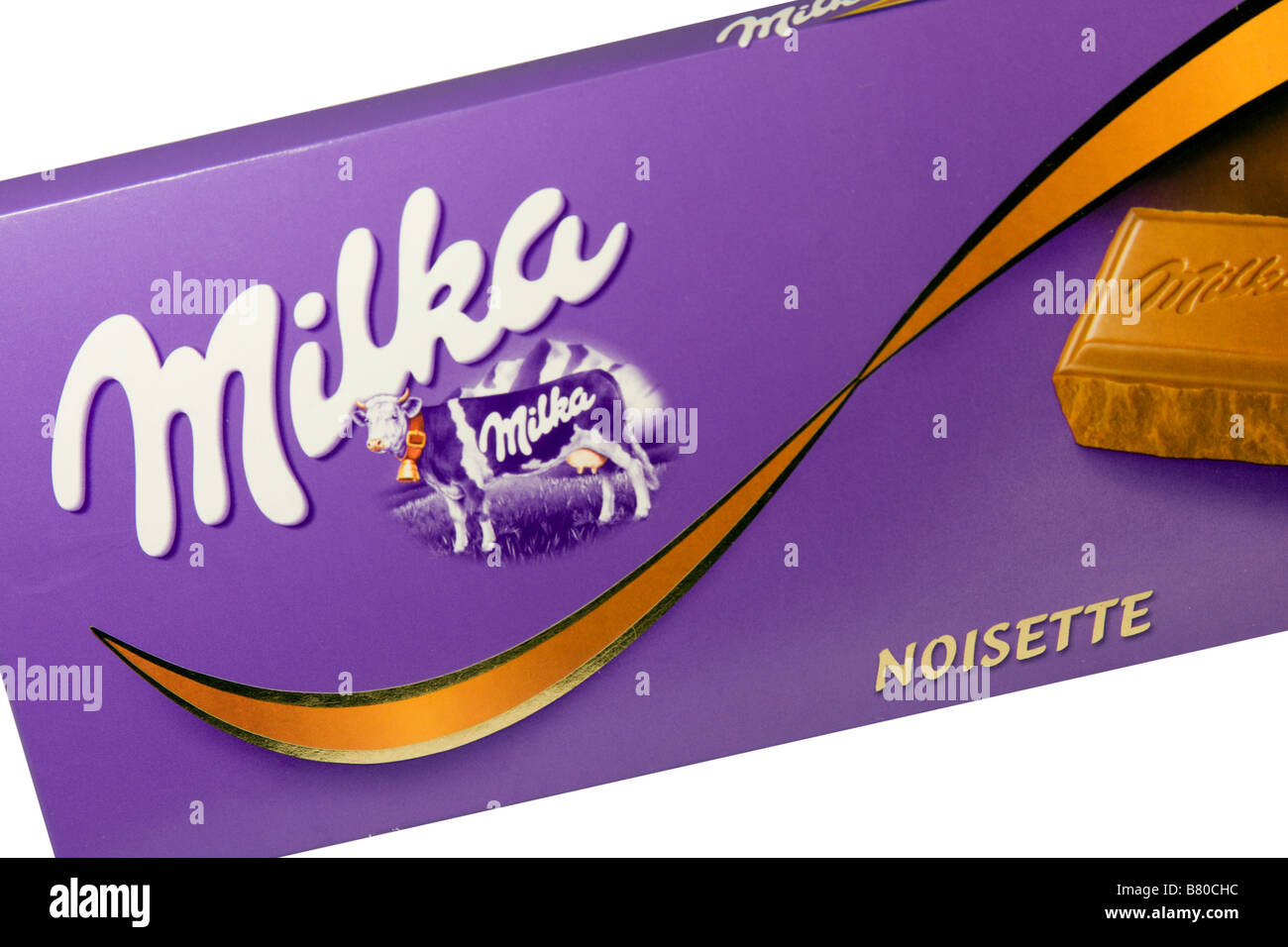Milka chocolate isolated on white background Stock Photo - Alamy